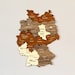 Wooden India Map Wall Art With Pins New Delhi Travel Souvenir 3D Home ...