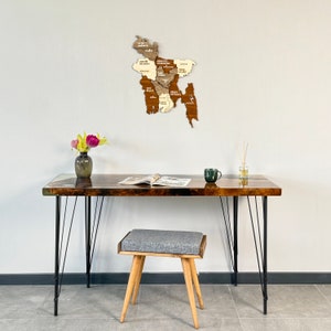 Wooden Bangladesh Map Wall Art With Pins Dhaka Travel Souvenir 3D Home ...