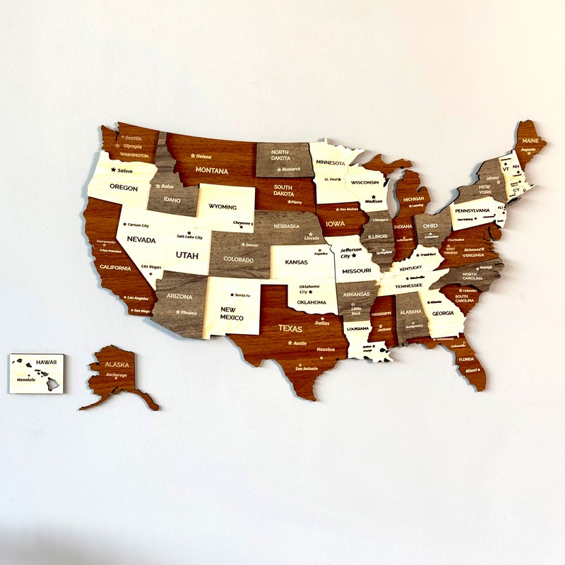 Wooden United States - Etsy