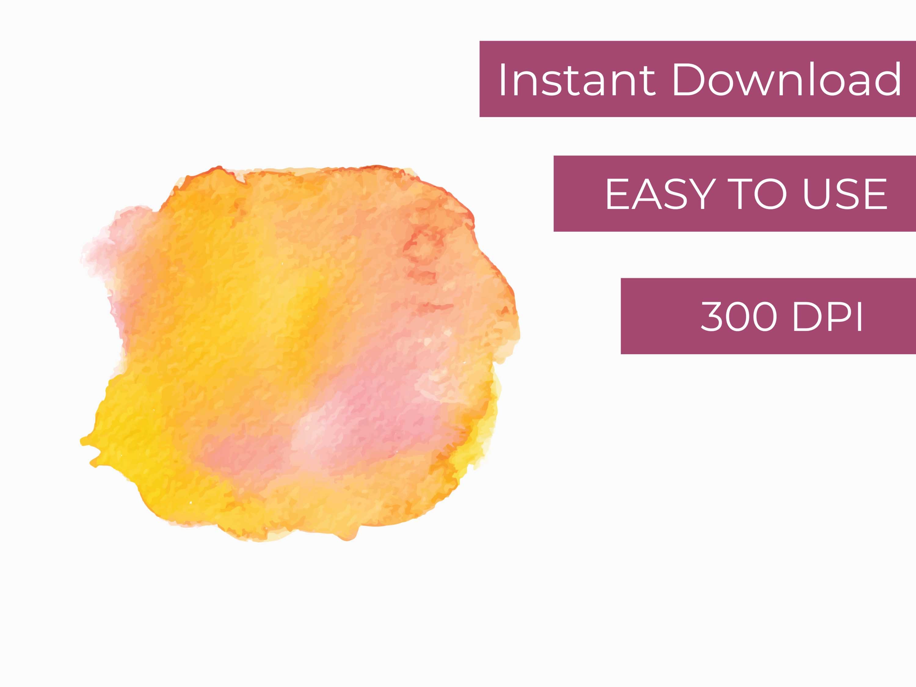 Watercolor Splash Clipart, Paint Splatter Png, Digital Clipart ...