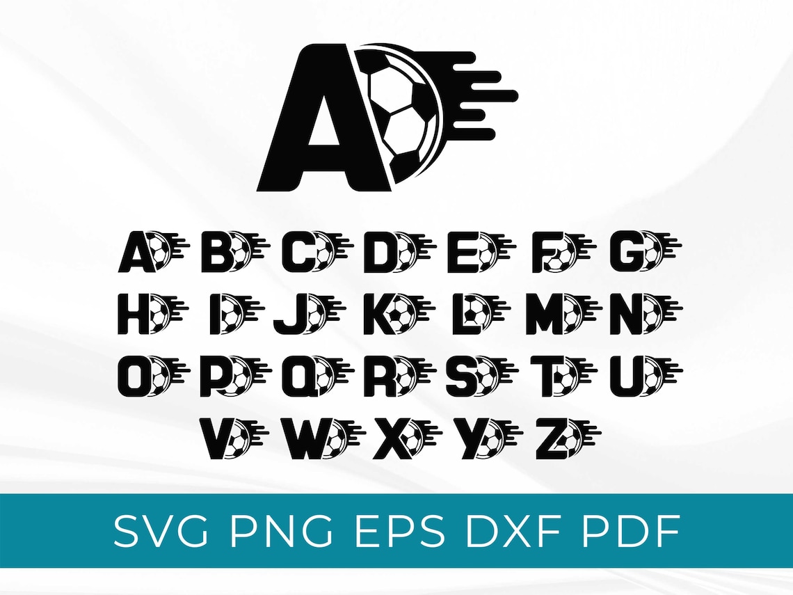 Football Letters Svg, Soccer Letters Svg, Baseball Font, Varsity ...