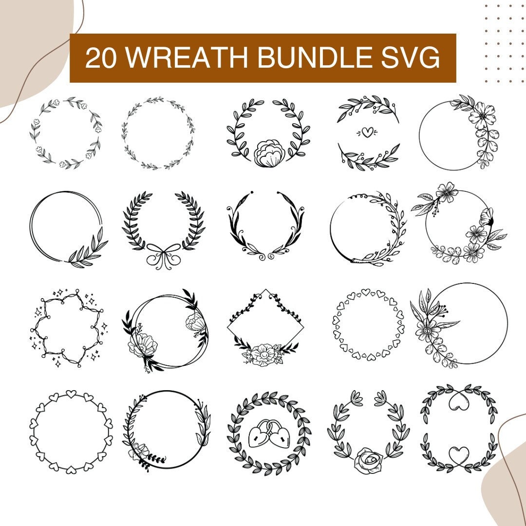 Spring Wreath Svg | Easter Wreath Clipart | Floral Bouquet Svg ...