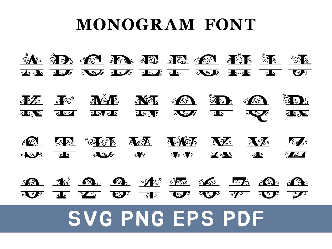 Fancy Alphabet Svg, Floral Letter Svg, Split Letter Svg, Floral Split ...