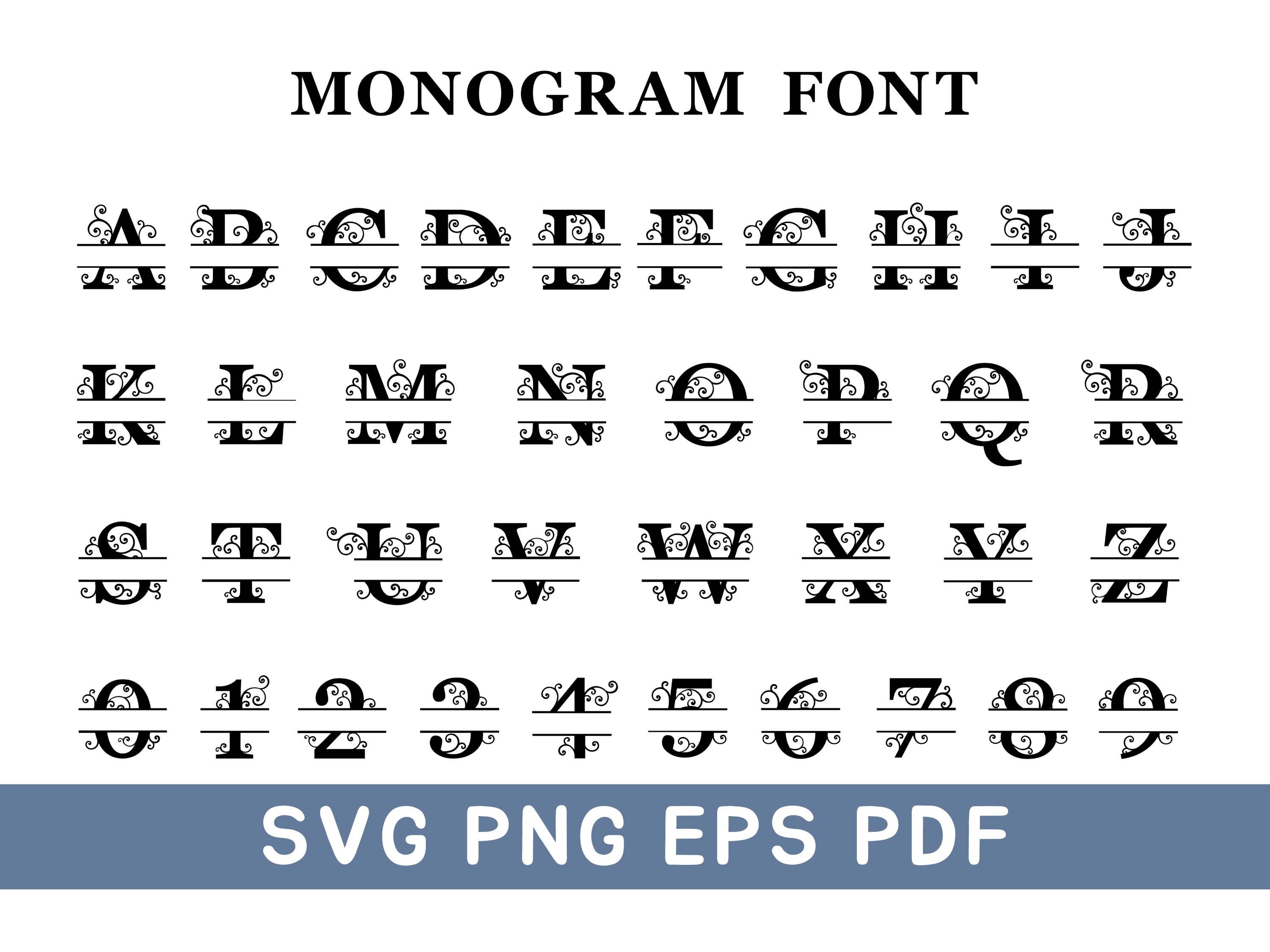 Fancy Alphabet Svg, Floral Letter Svg, Split Letter Svg, Floral Split ...