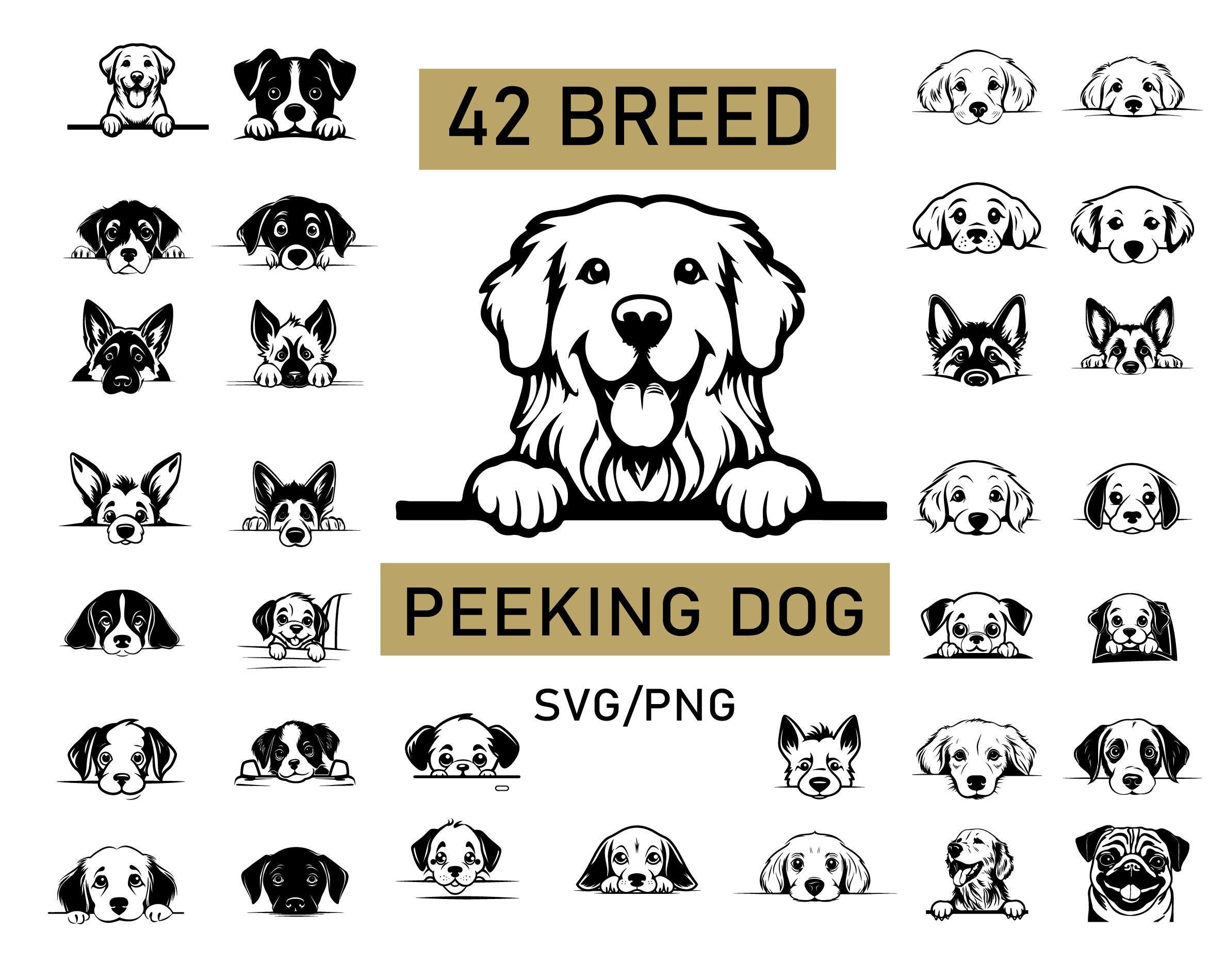 Peeking Dog Svg/png, Dog Breeds Svg, Puppy Clipart, Dog Lovers Svg, Dog ...