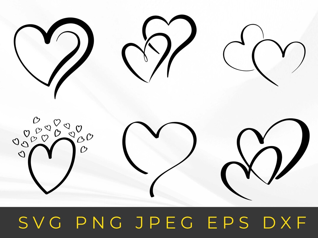 Heart Bundle Svg, Heart Charm Png, Love Valentine Heart Svg, Red Hearts ...