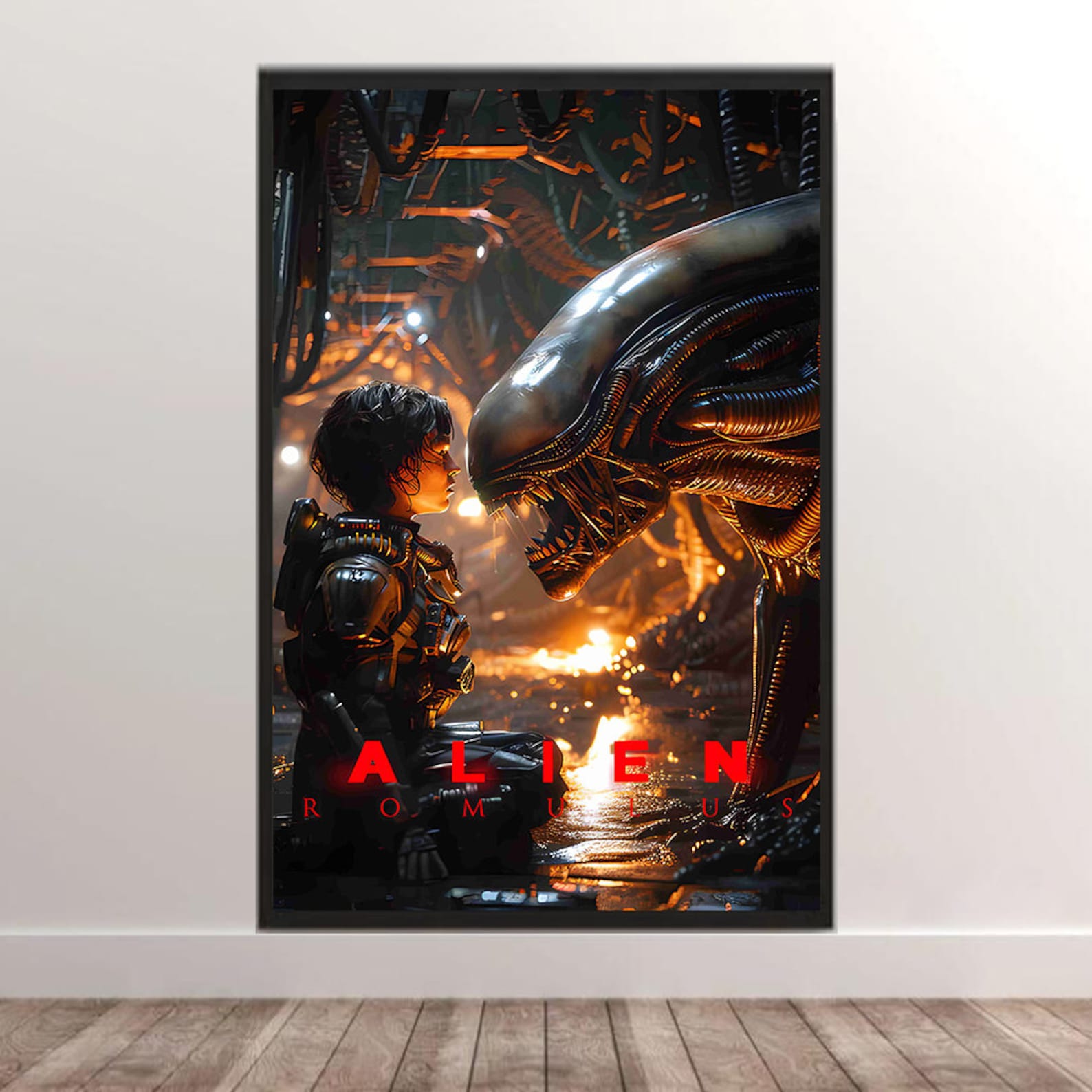 Alien Romulus 2024 Movie Poster Classic Sci-fic Film Poster Wall Art ...
