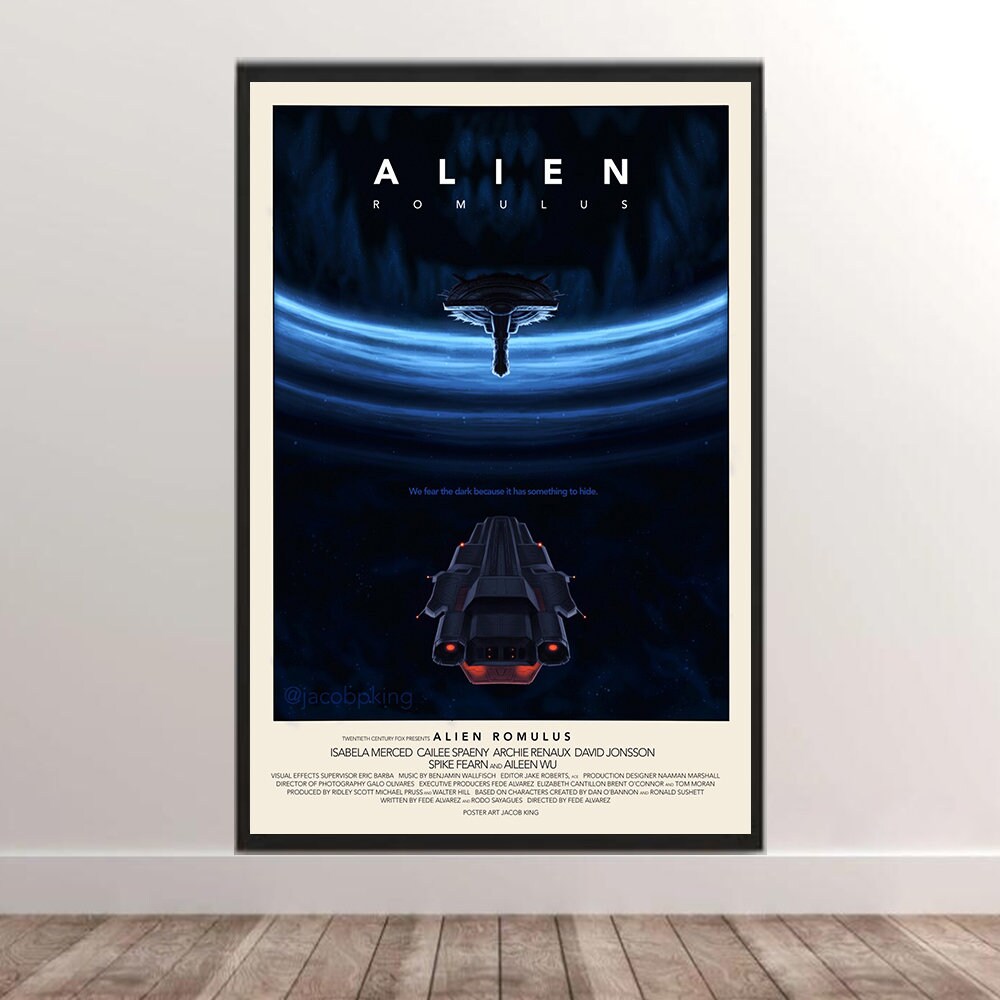 Alien Romulus 2024 Movie Poster Classic Sci-fic Film Poster Wall Art ...