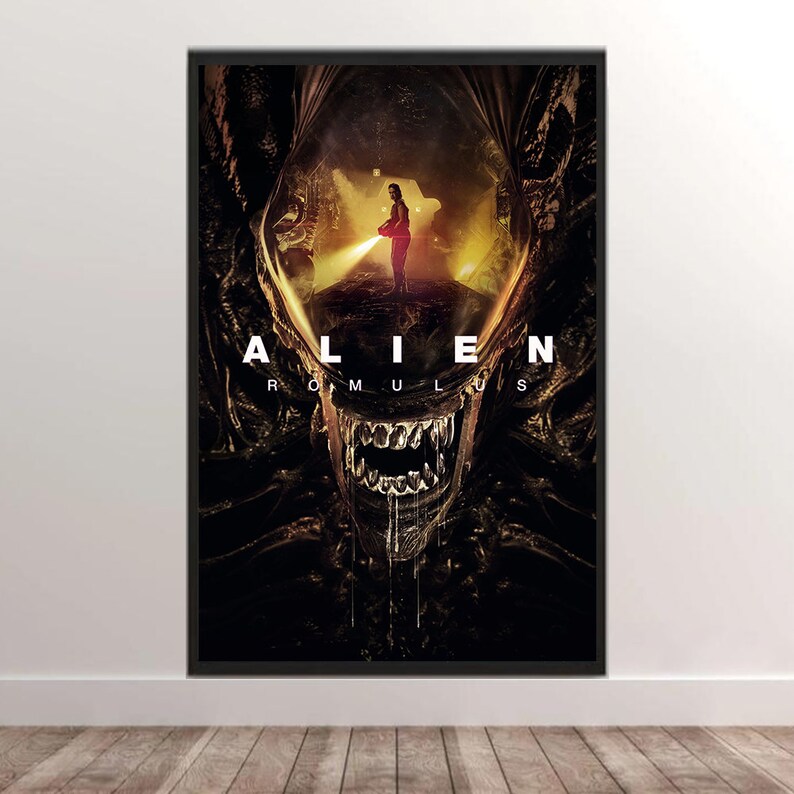 Alien Romulus 2024 Movie Poster Classic Sci-fic Film Poster Wall Art ...