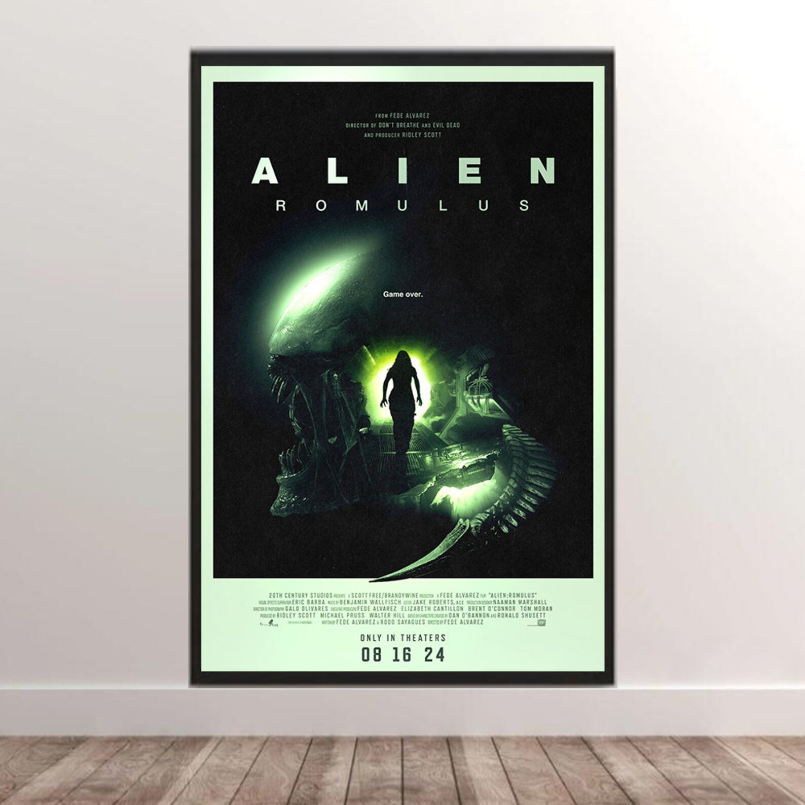 Alien Romulus 2024 Movie Poster Classic Sci-fic Film Poster Wall Art ...