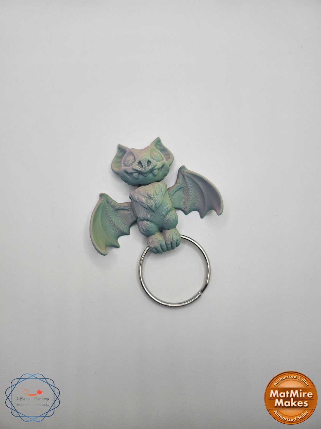 Bat Keychain 3D Printed Flexi Articulated Fidget. Choose Your Color ...