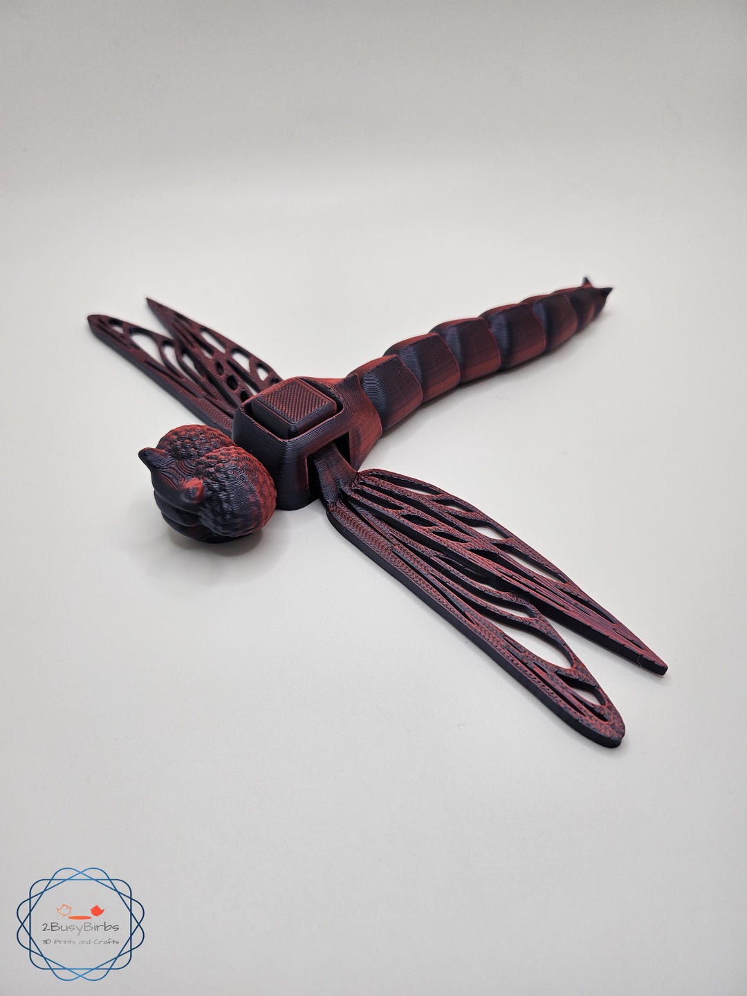 Dragonfly 3D Printed Articulated Flexi Fidget Toy Model. Working Wings ...