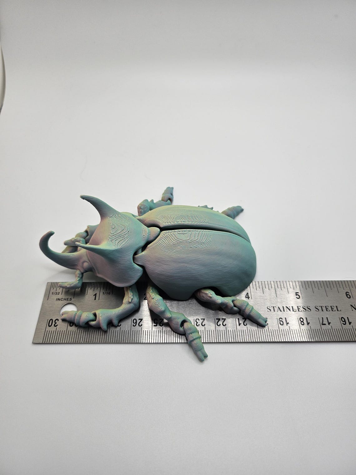 Rhinoceros Beetle 3D Printed Articulated Flexi Fidget Toy Model. Moving ...