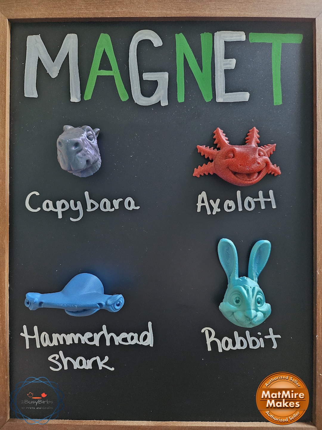 Magnets! Capybara, Axolotl, Hammerhead Shark, or Bunny Rabbit! 3D ...