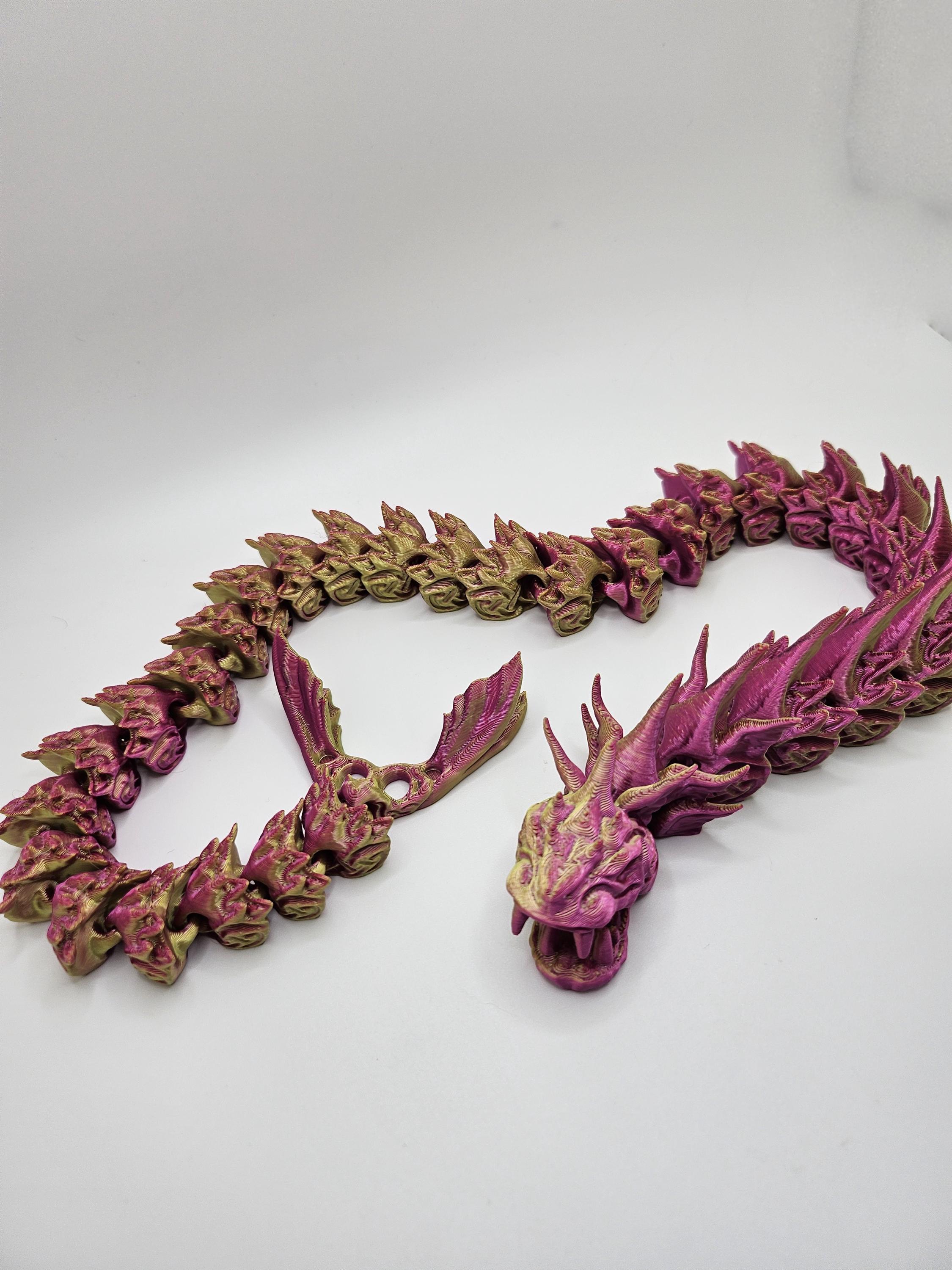 Midgard Serpent 3D Printed Articulated Flexi Fidget Toy Model. Norse ...