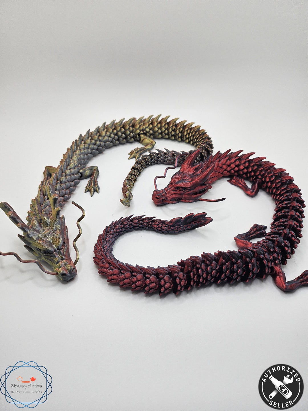 Chinese Dragon 3D Printed Articulated Flexi Fidget Toy Model PLEASE ...