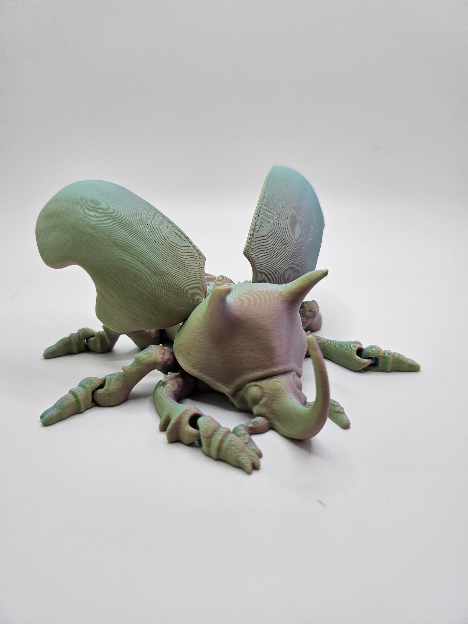 Rhinoceros Beetle 3D Printed Articulated Flexi Fidget Toy Model. Moving ...