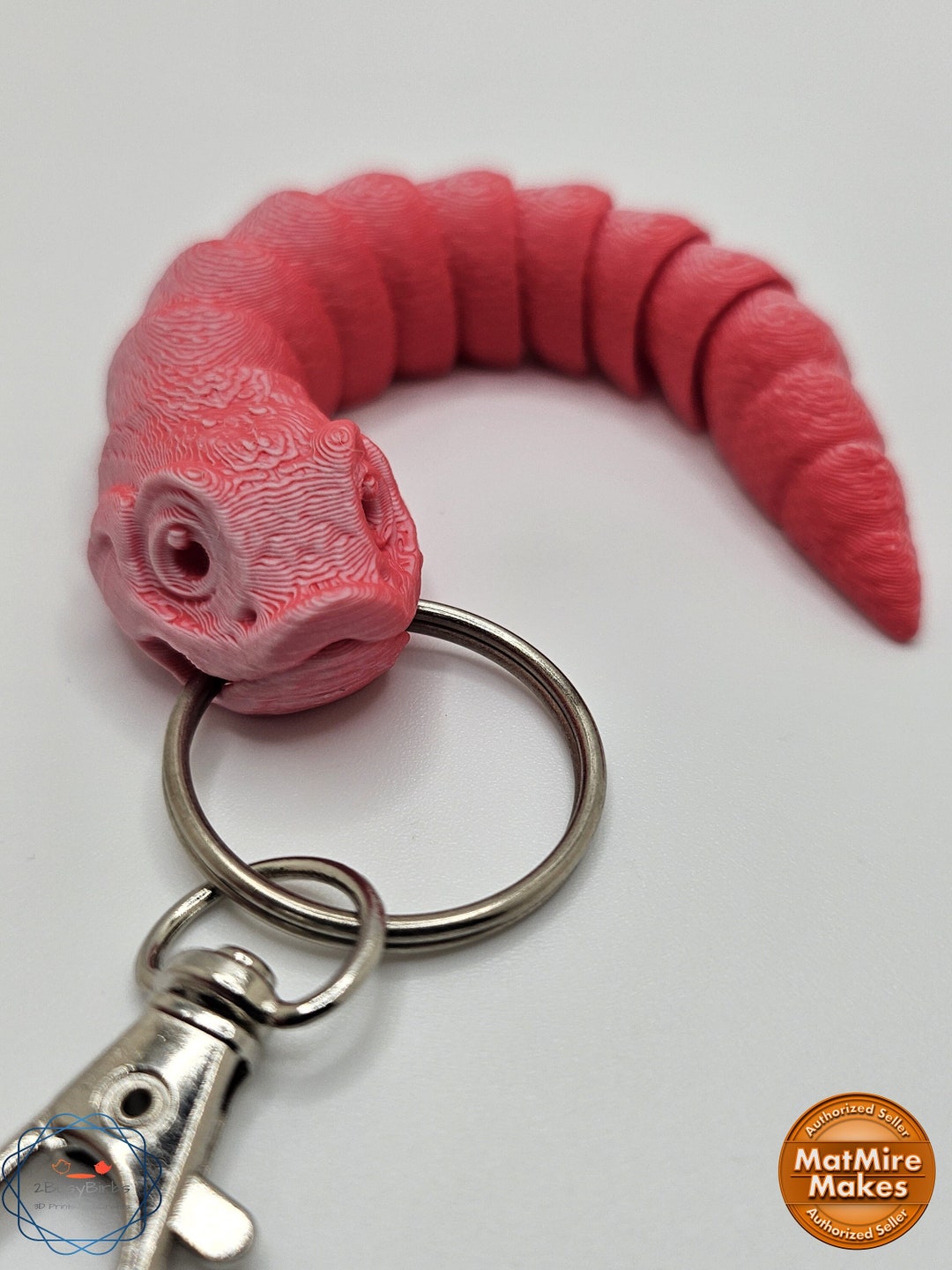 Hognose Snake Keychain 3D Printed Flexi Articulated Fidget. Choose Your ...