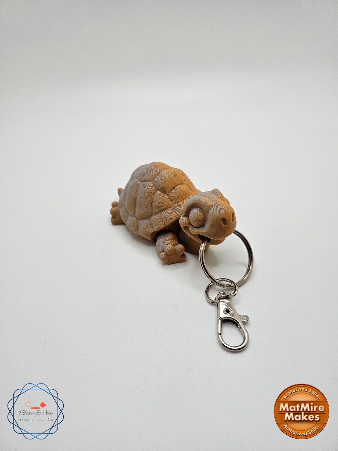 Tortoise Keychain 3D Printed Flexi Articulated Fidget. Cute Little ...