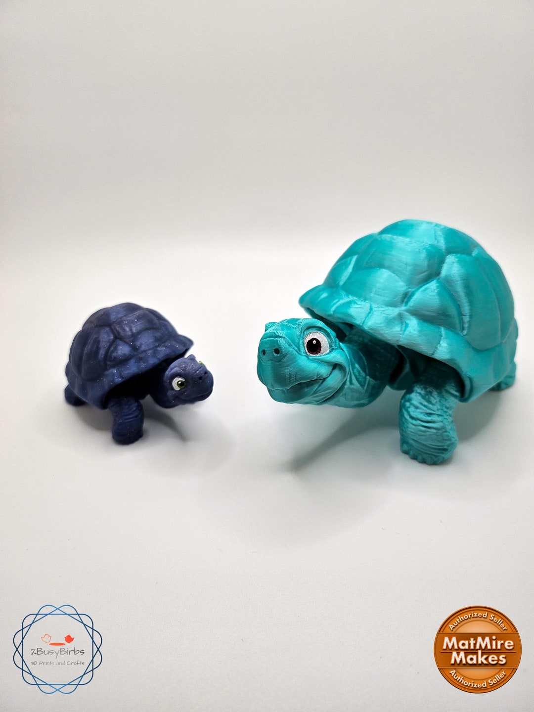 Tortoise 3D Printed Articulated Flexi Fidget Toy. Adult or Baby ...