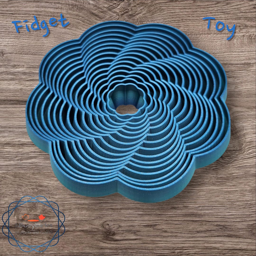 Flower Shape Fidget Toy 3D Printed. Great Movement and Sound! 3 ...
