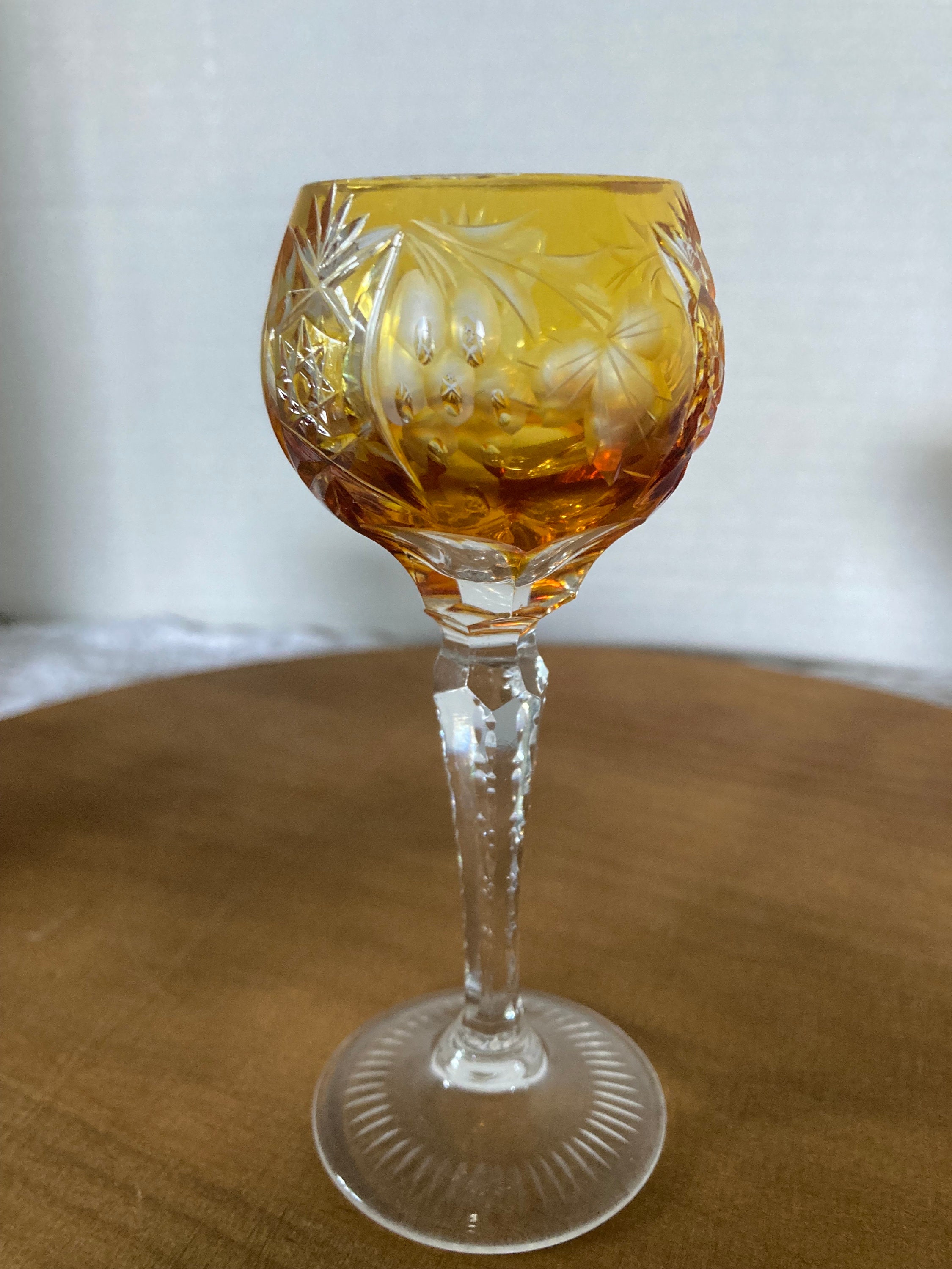 Vintage AJKA Marsala Crystal Cut Cordial/sherry/liqueur Glasses Set of ...