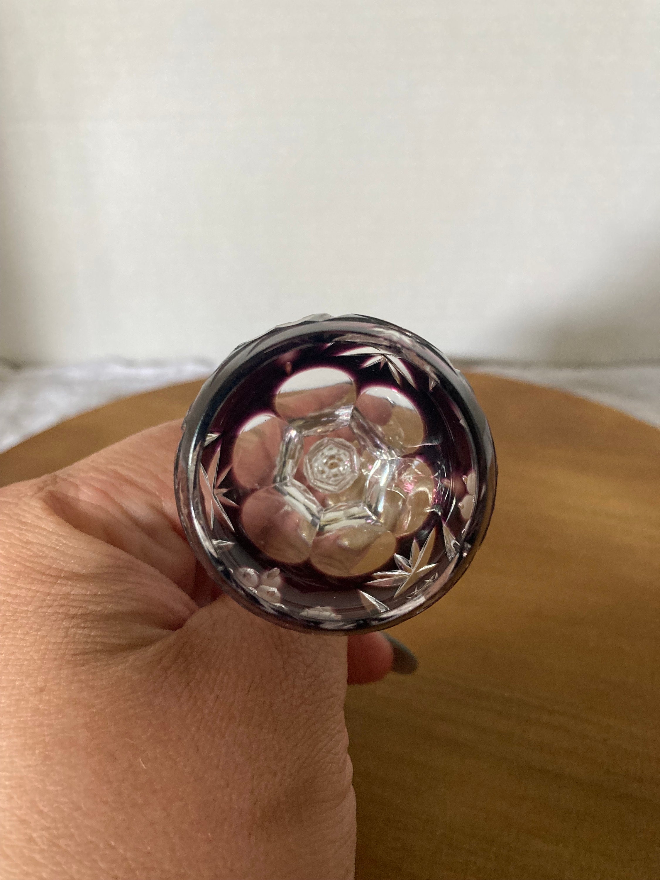 Vintage AJKA Marsala Crystal Cut Cordial/sherry/liqueur Glasses Set of ...