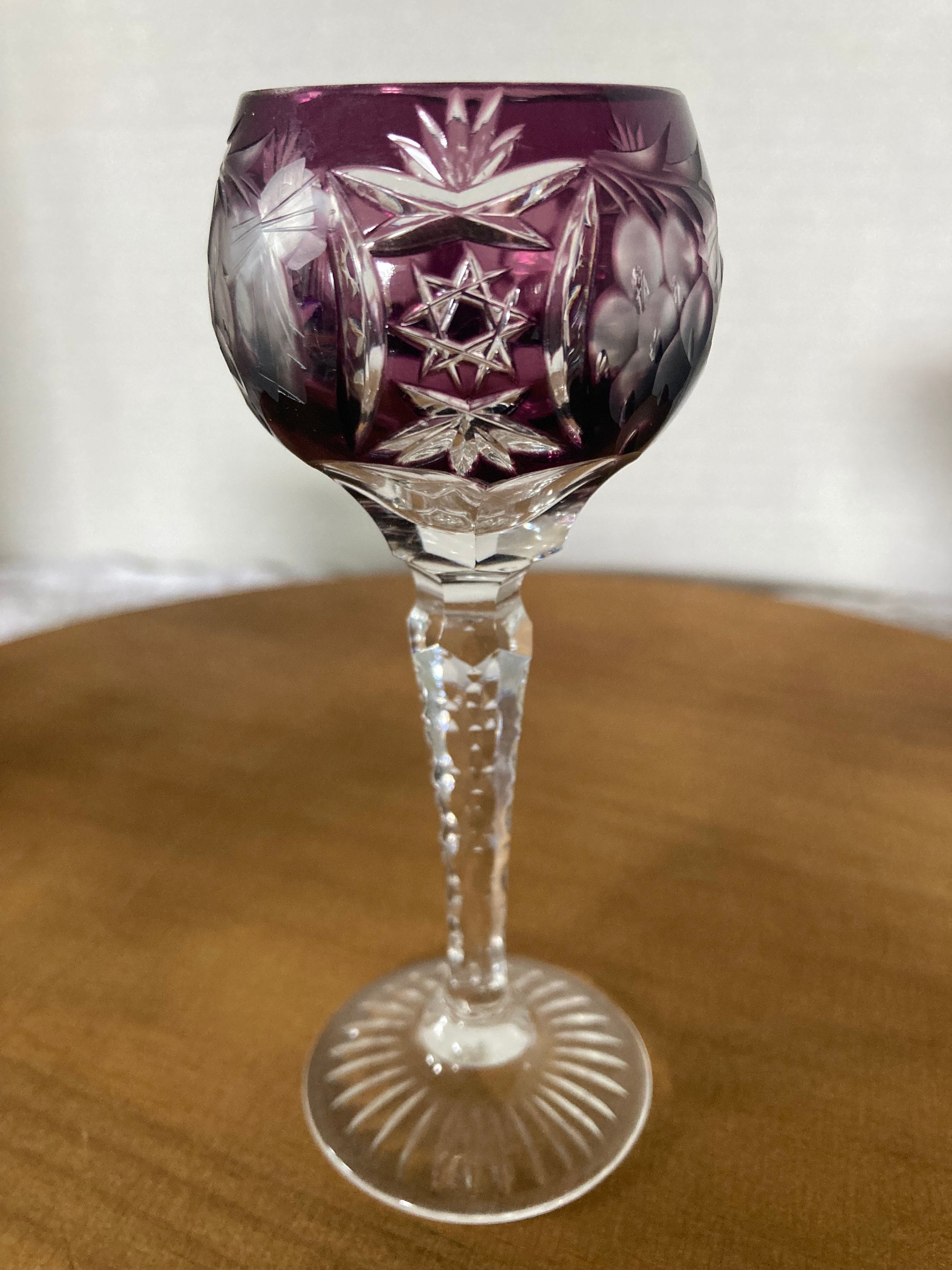 Vintage AJKA Marsala Crystal Cut Cordial/sherry/liqueur Glasses Set of ...