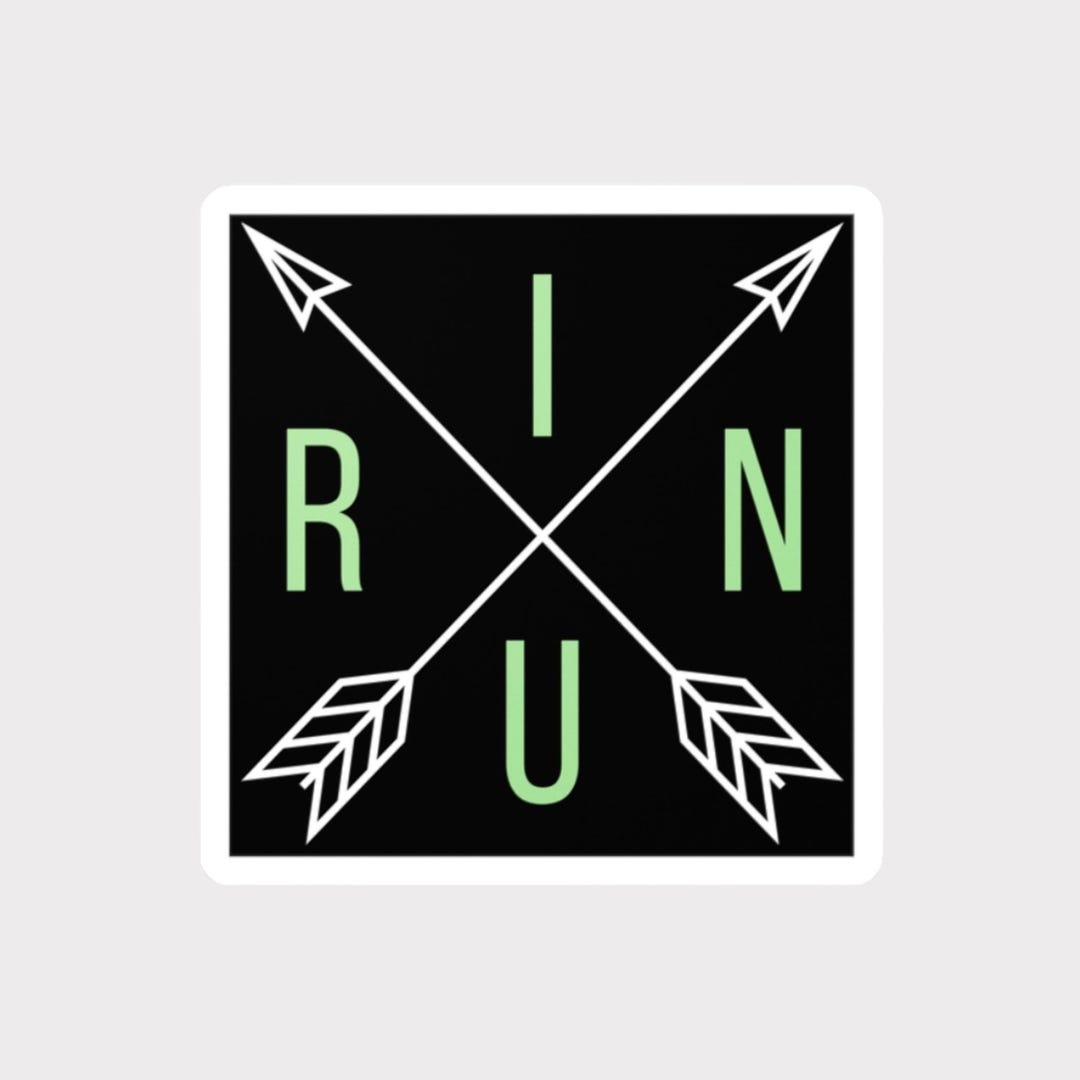 I RUN Sticker, Running Vinyl Sticker, Love Running Sticker, Runner ...