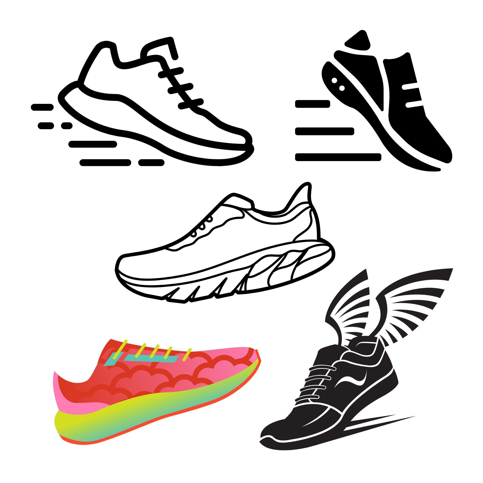 Running Shoe SVG, Running Svg, Running Girl Svg, Running Sneaker SVG ...