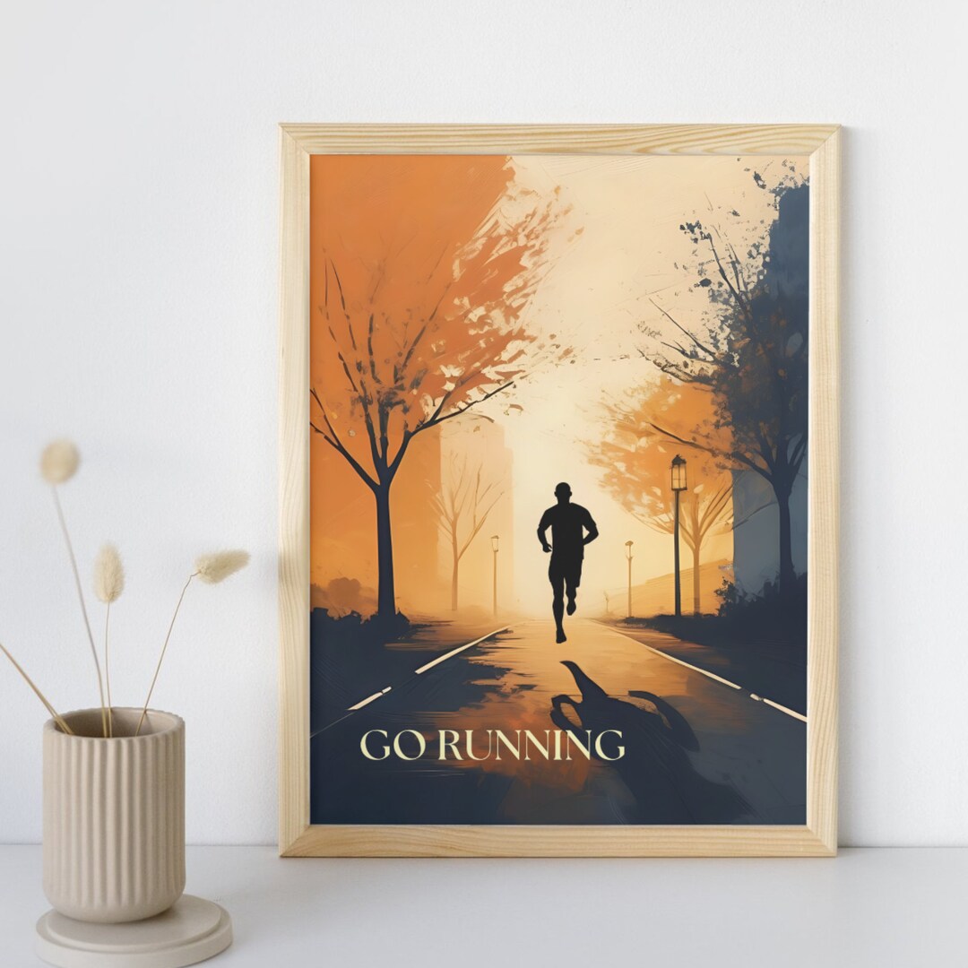 Vintage Running Poster, Running Print, Runner Decor, Cross Country ...