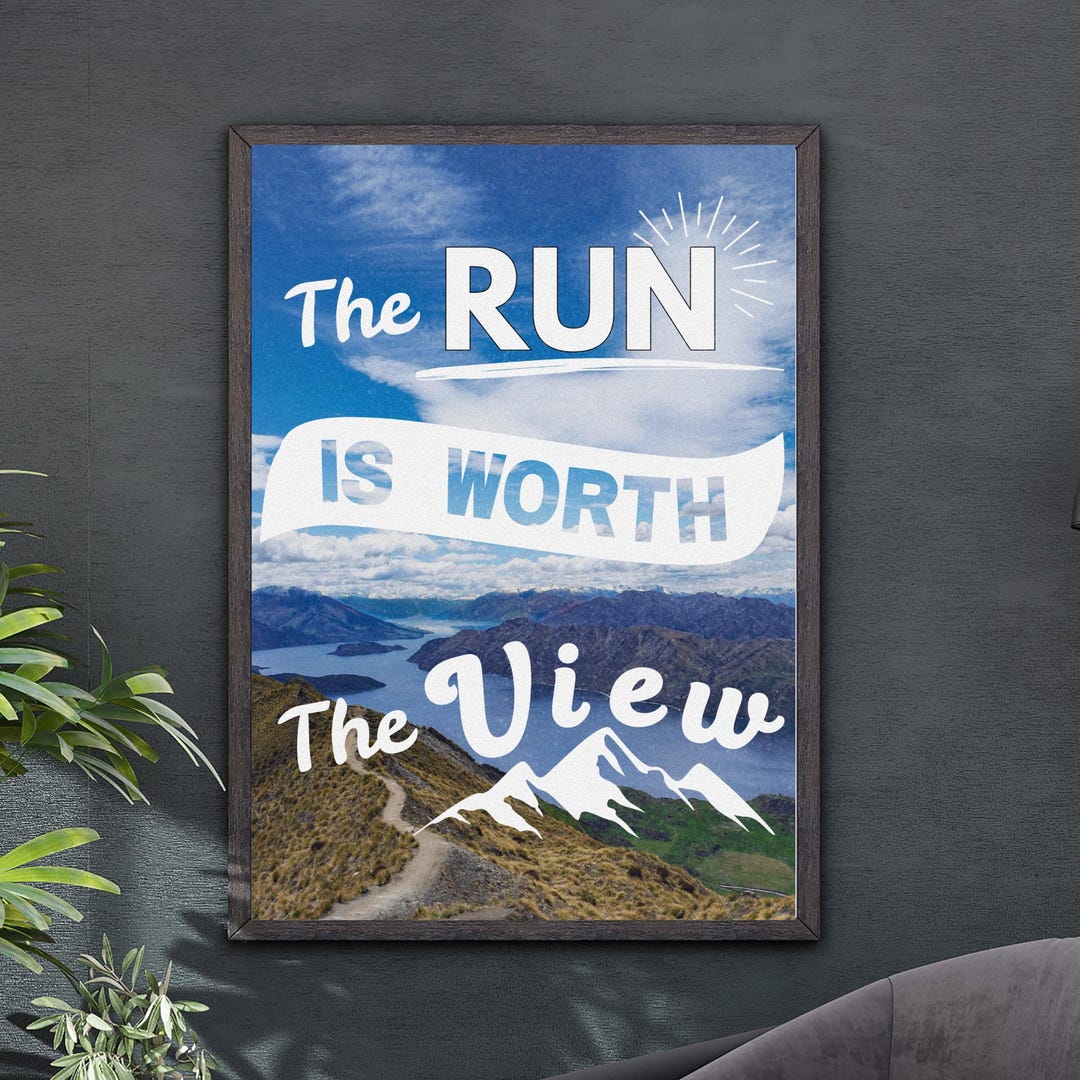 Running Poster, Trail Running Poster, Retro Running Poster, Runner Wall ...