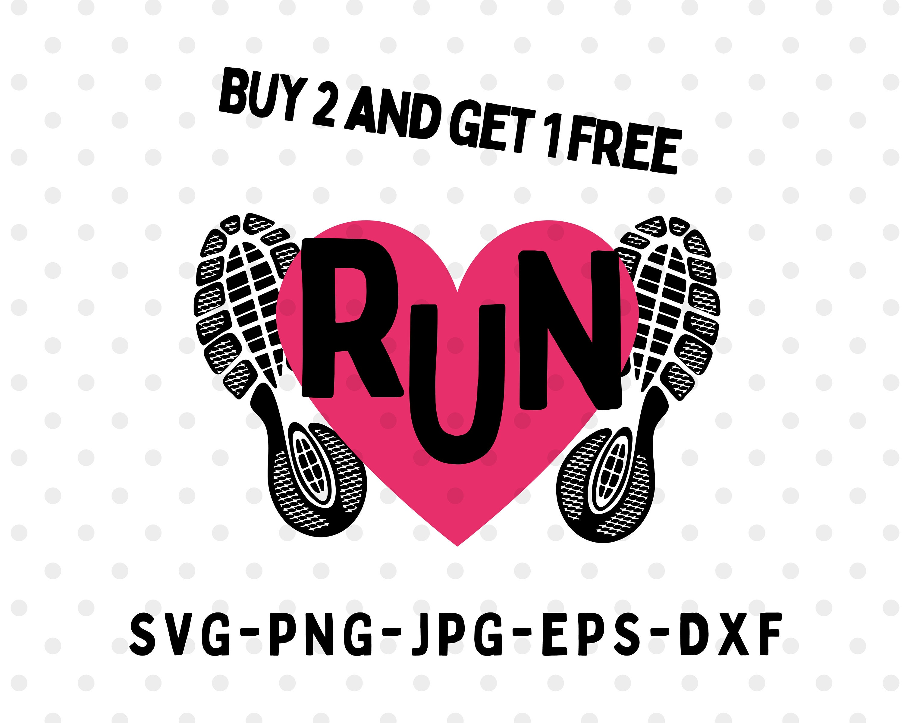RUN HEART Shoes SVG, Women Runner Svg, Running Svg, Marathon Svg, Run ...