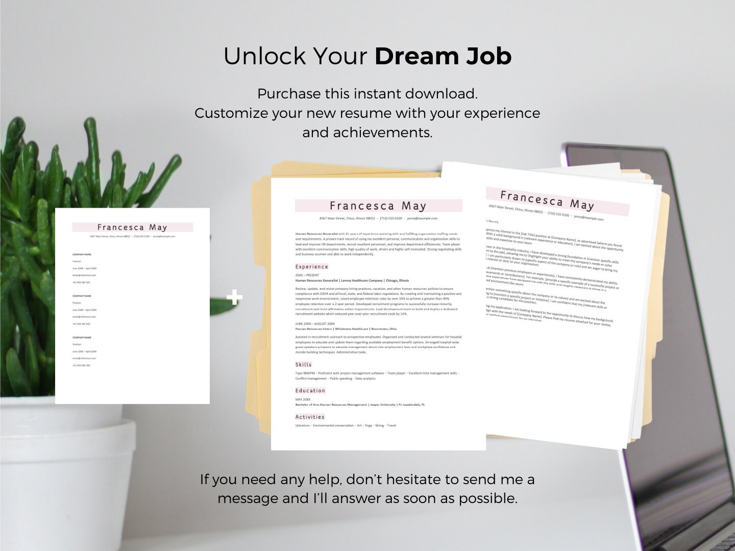 ATS Friendly Resume Template, Professional CV Design , Word & Google ...