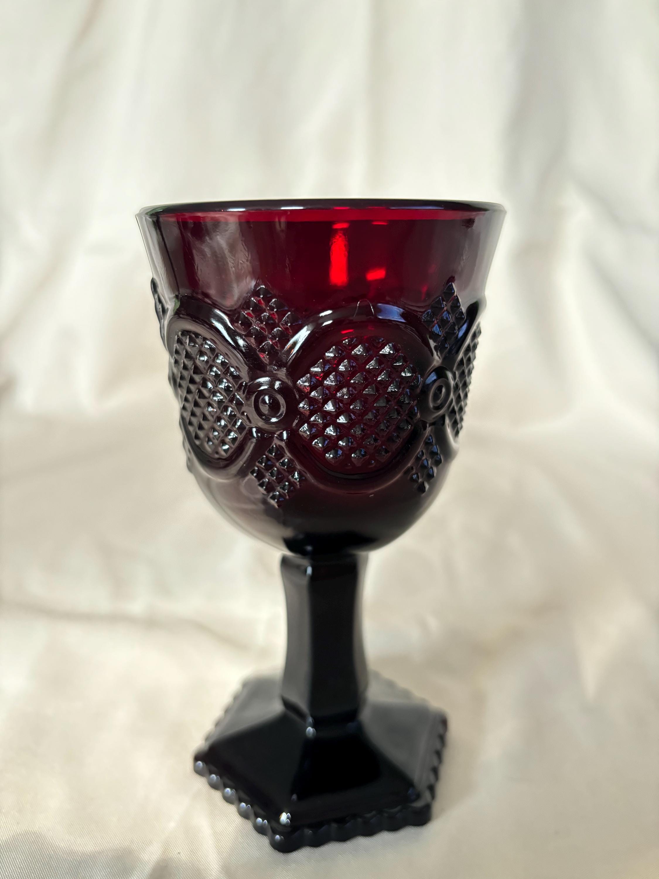 Avon Cape Cod Ruby Red Wine Glasses - Etsy
