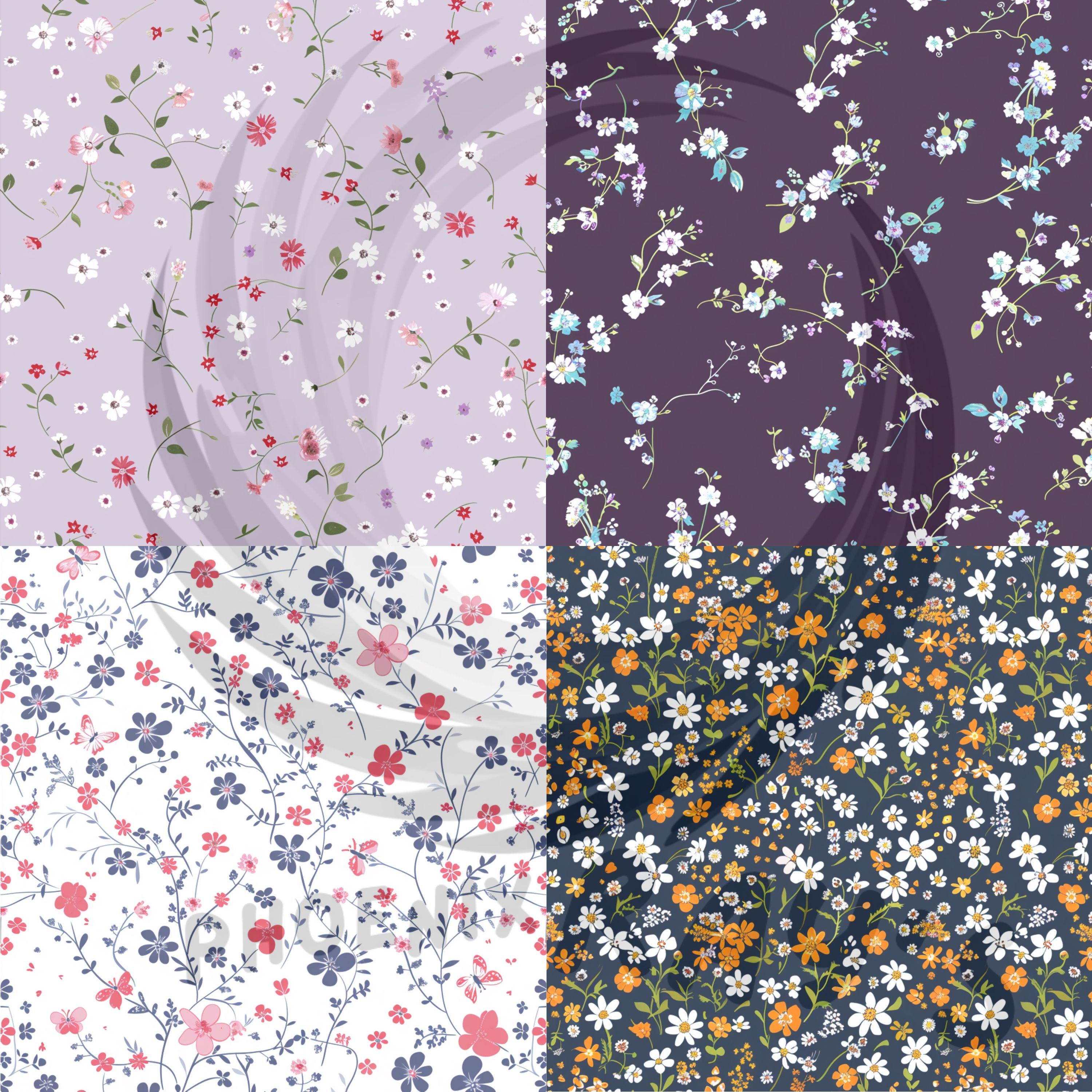 Seamless Digital Paper, Flower Pattern, Floral Prints, Flowers ...