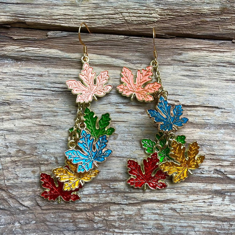 Autumn Leaf Earrings - Etsy