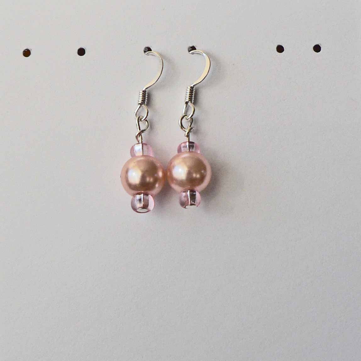 Simple Pearl Earrings Clip on or Hook Style for Little Girls Dangle ...