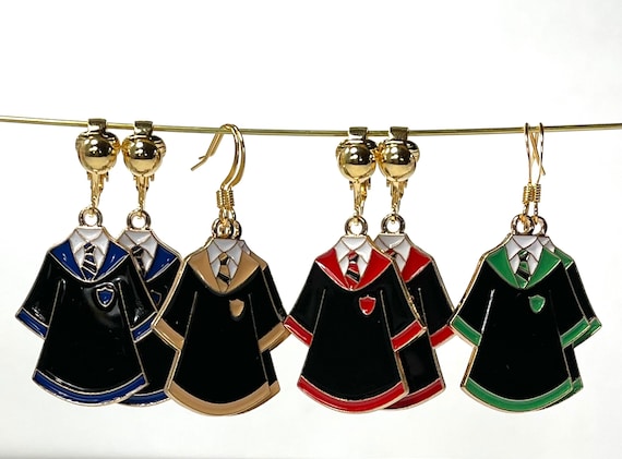 Wizard School Uniform Dress Robes Cloak Coat Earrings. Clips | Etsy