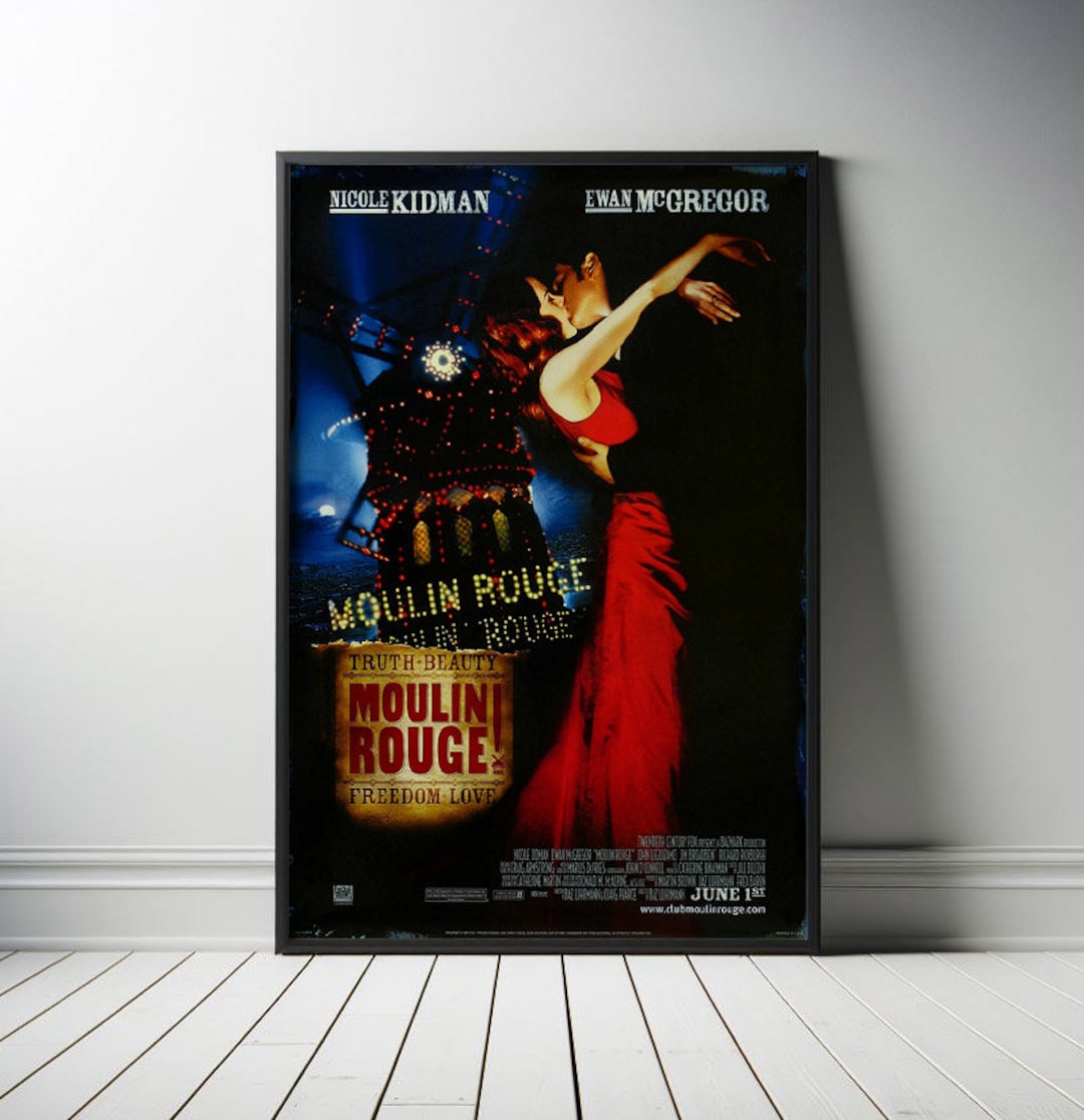 Moulin Rouge Movie Poster 2001 Film Room Decor Wall Art Canvas Fabric ...