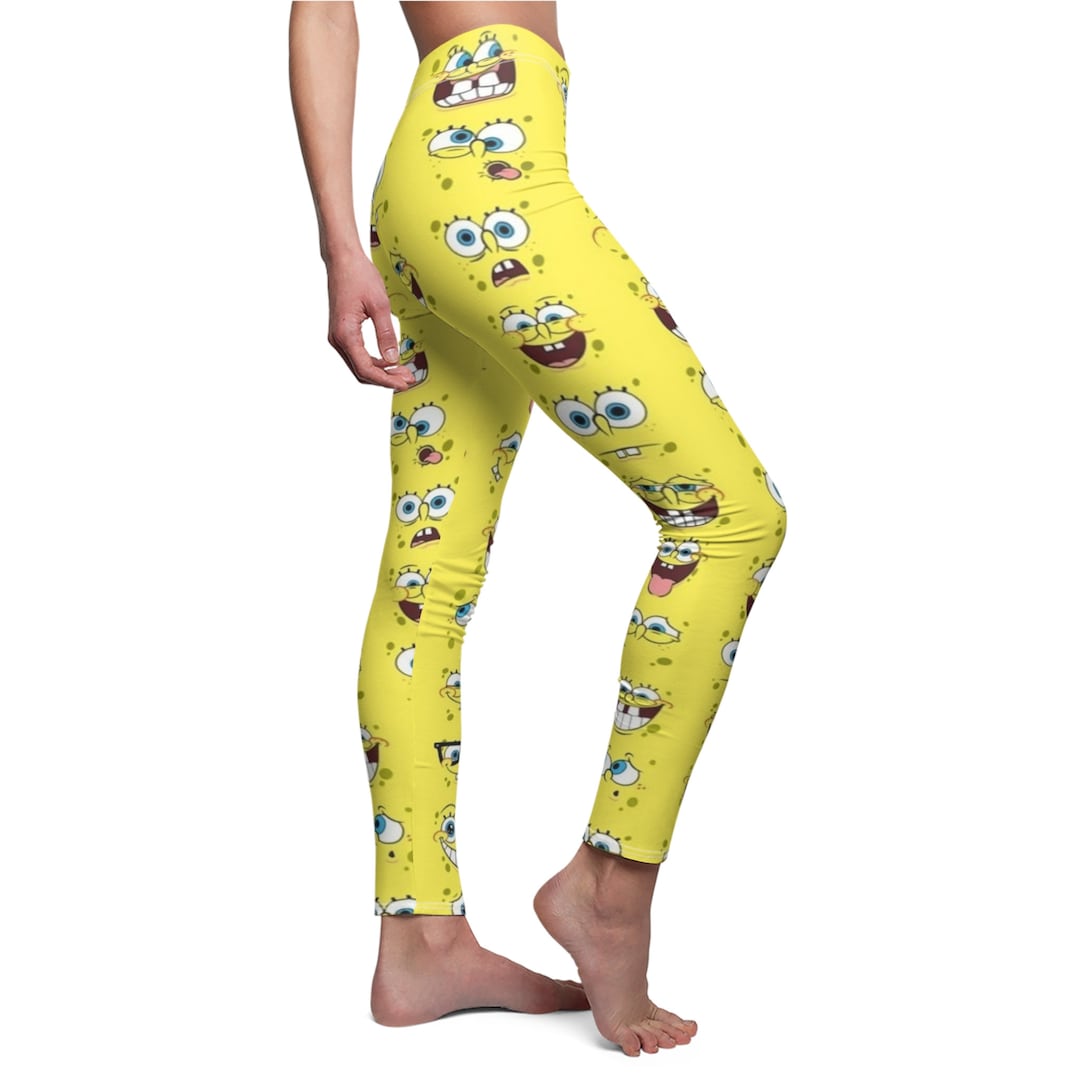 Spongebob Splendor: Dive Into Fitness With Our Women's Casual Leggings ...