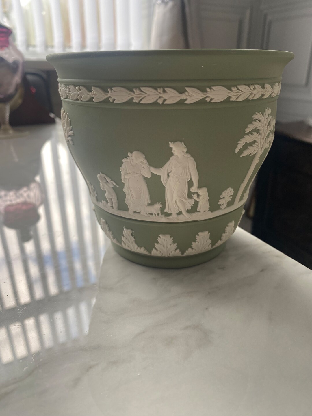 Jade Green Wedgewood Plant Pot, Elegant and Stylish, No Chips or ...
