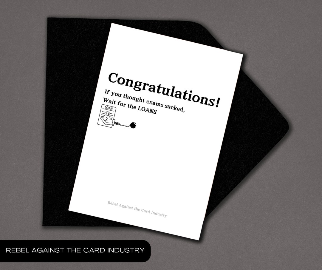 Rebel Against the Card Industry - Congratulations - Graduation - Etsy