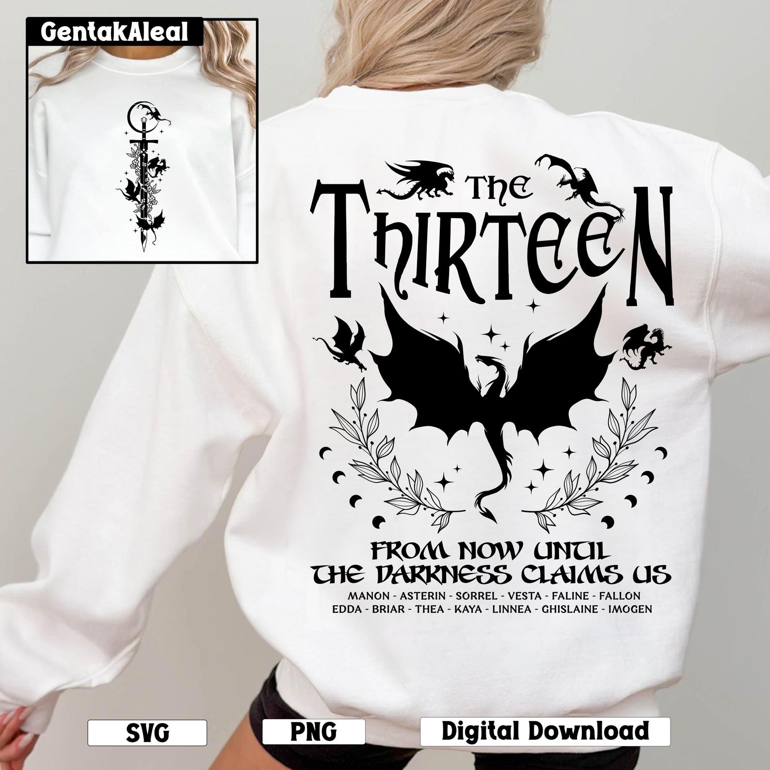 The Thirteen SVG PNG, From Now Until the Darkness Claims US, Sarah J ...