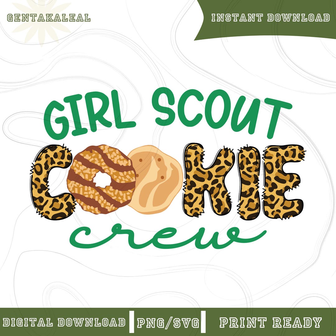 Girl Scout Cookie Crew Leopard PNG SVG, Funny Gift for Women Print ...