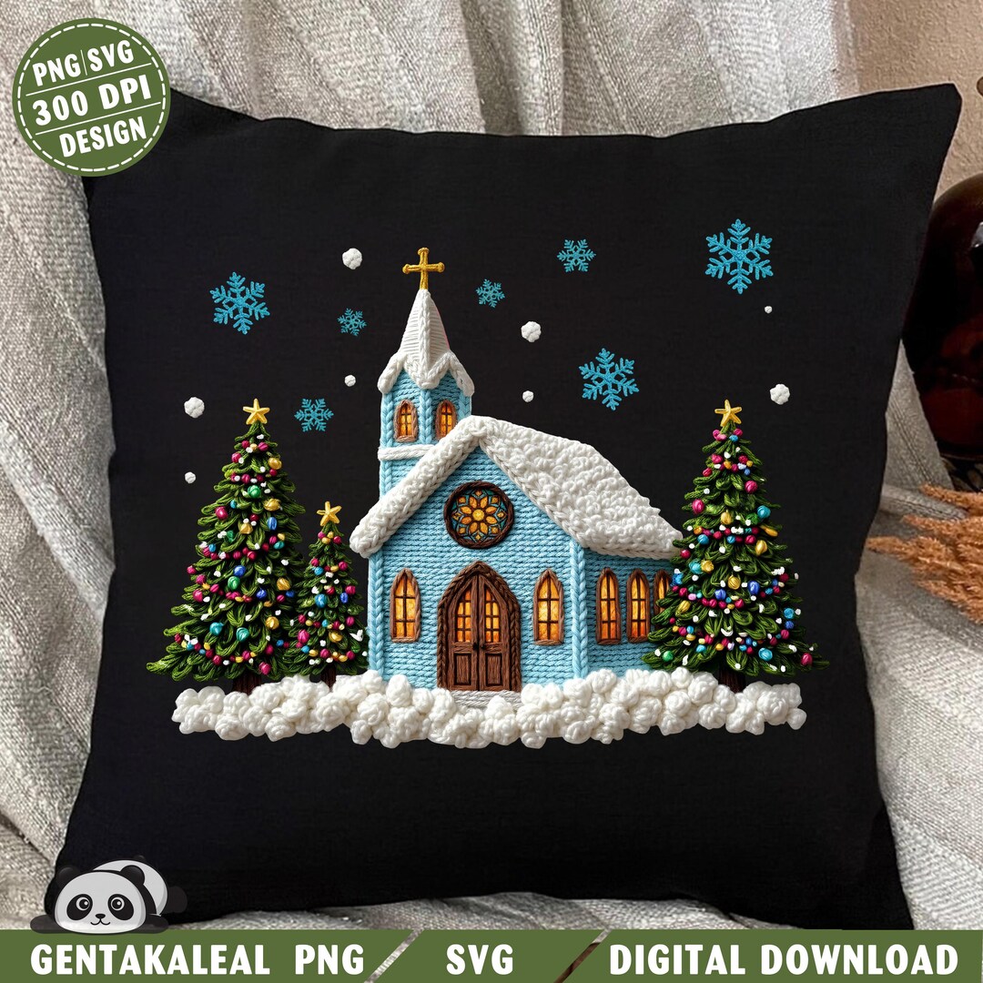 Yarn Crochet Church Christmas PNG SVG, Latch Hook Jesus PNG, Religious ...