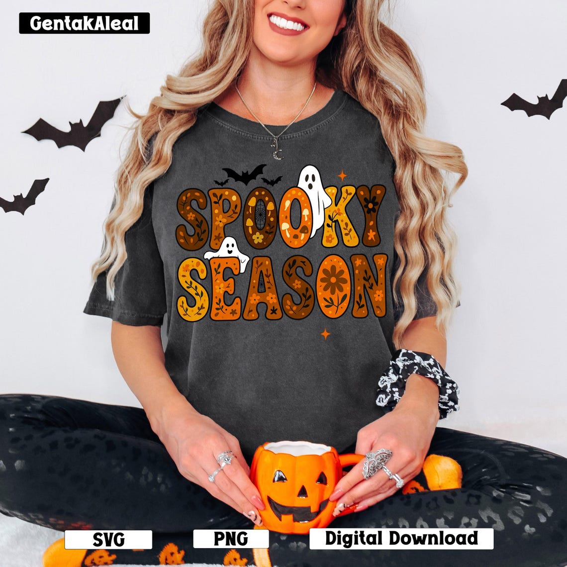 Halloween Spooky Season Png, Retro Spooky Season Png, Halloween Png ...
