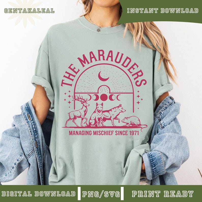 The Marauders PNG, Wizard Movie Svg, Booktok Merch Shirt Design ...