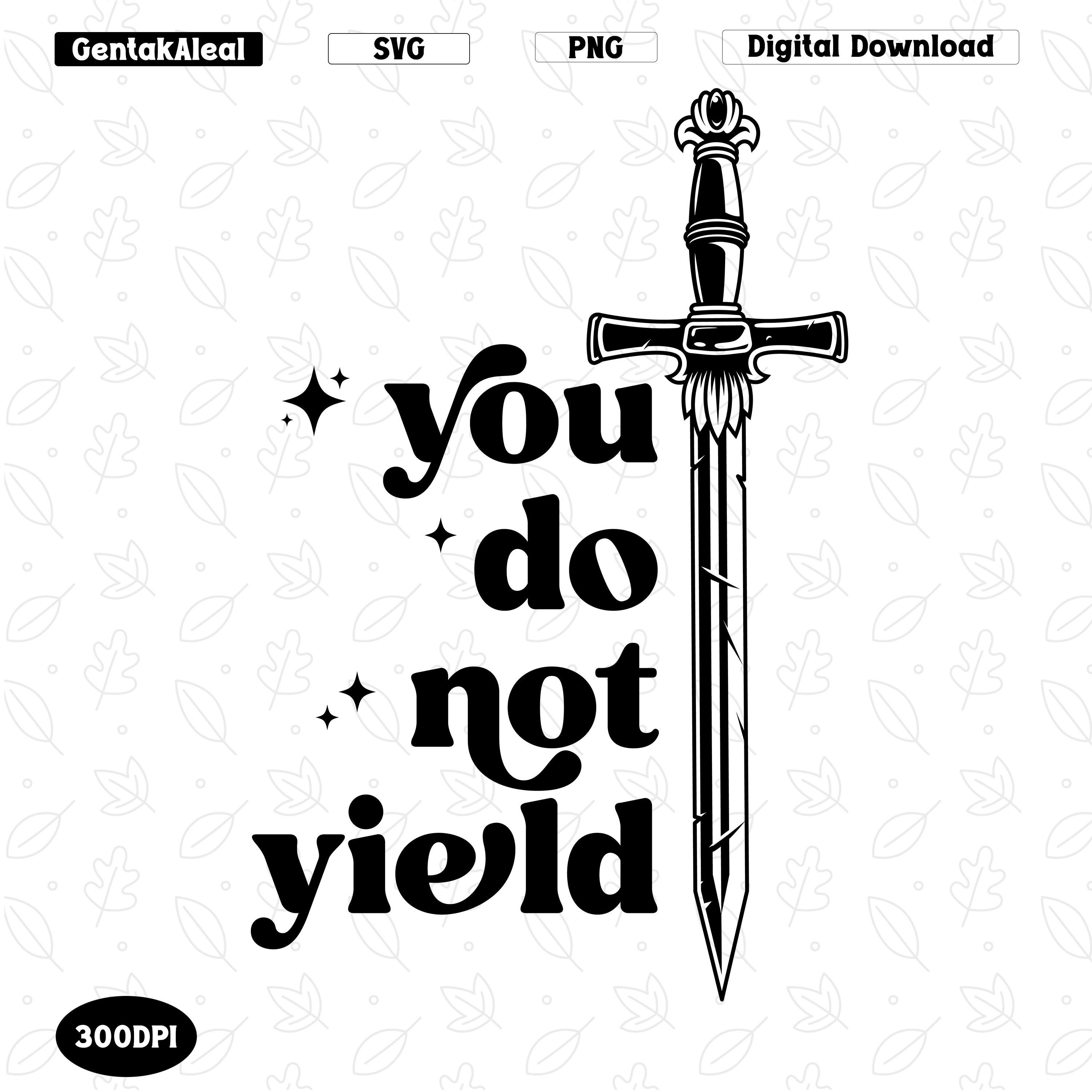 Throne of Glass PNG, Retro You Do Not Yield Png, Bookish Merch Shirt ...