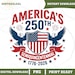 250 Years Semiquincentennial USA PNG, 1776-2026, America 250 Emblem ...